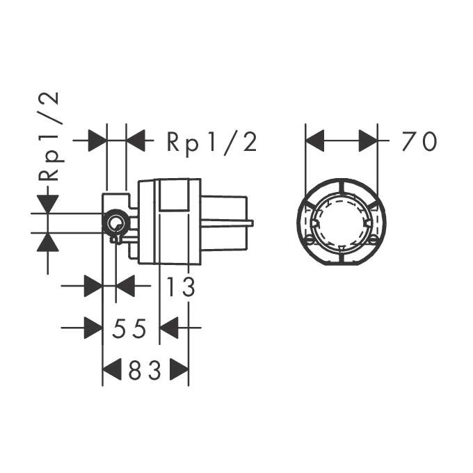 Zestaw podstawowy do jednouchwytowej baterii prysznicowej, montaż ...