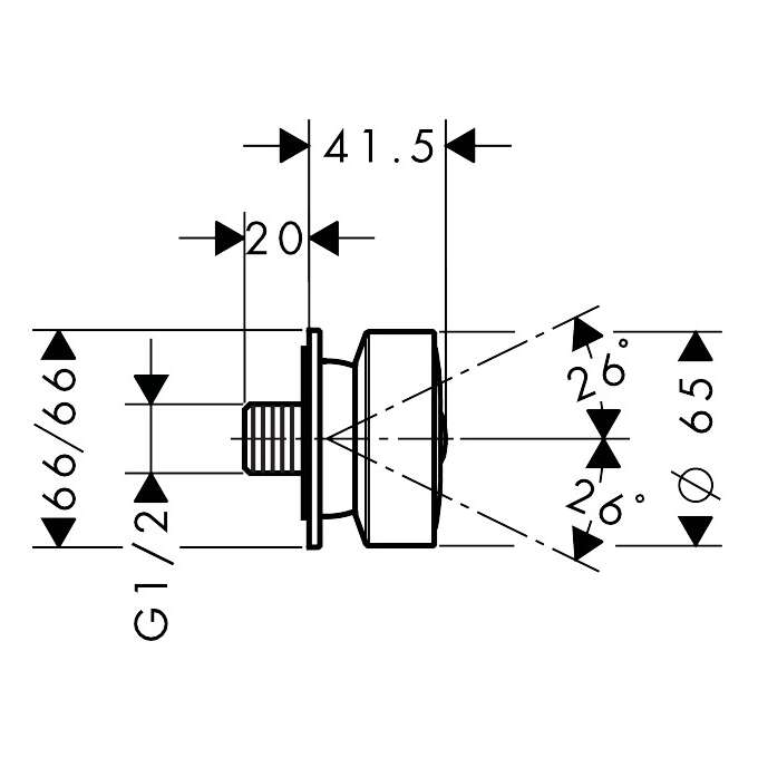 AXOR Dysza boczna 1jet 28469000 chrom - sklep Impero24.pl
