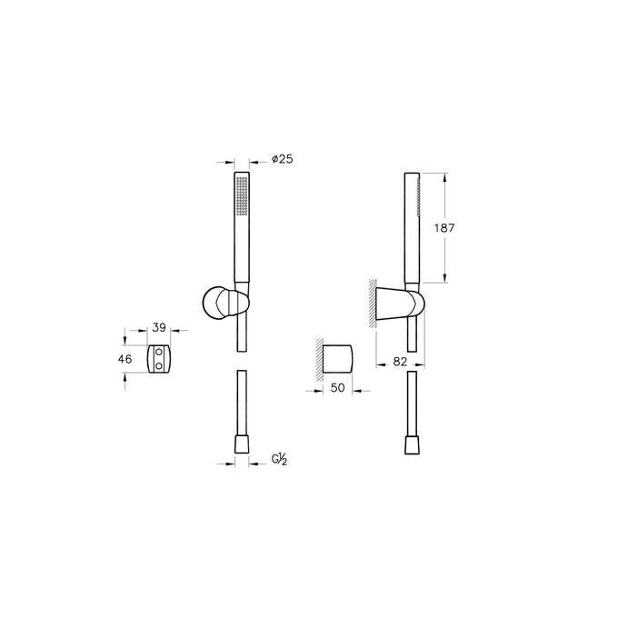 Vitra Shower system Zestaw natryskowy złoty A4562323EXP - sklep Impero24.pl