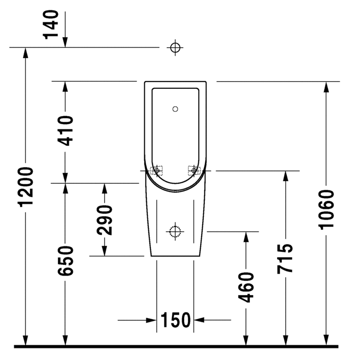 Pisuar 24,5x30cm Starck 3 Duravit 0826250000 - sklep Impero24.pl