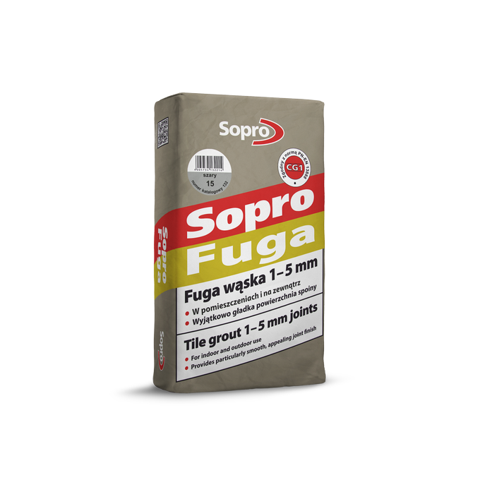 Sopro Fuga 15 Szara 25KG - sklep Impero24.pl