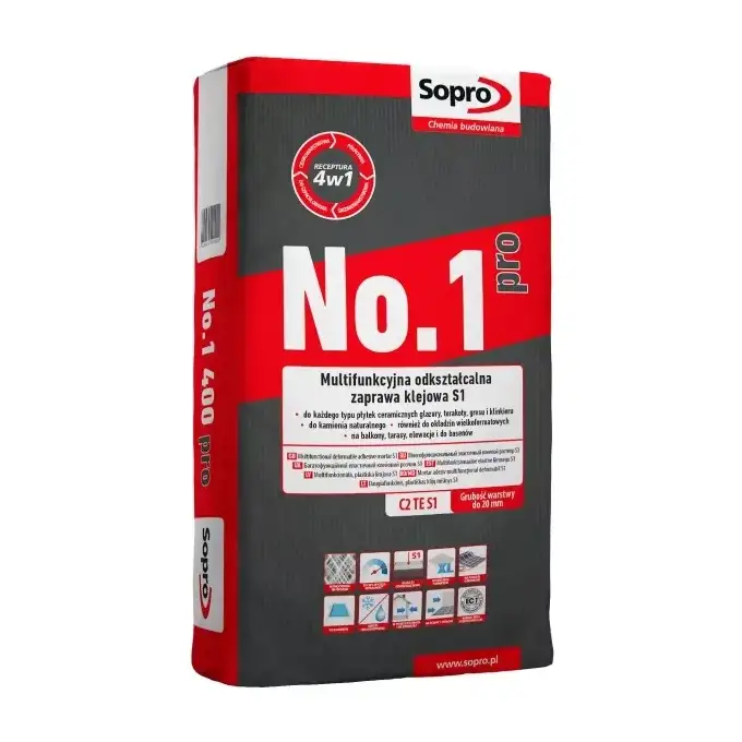 Sopro Zaprawa klejowa No1 Extra S1 22,5 kg - sklep Impero24.pl