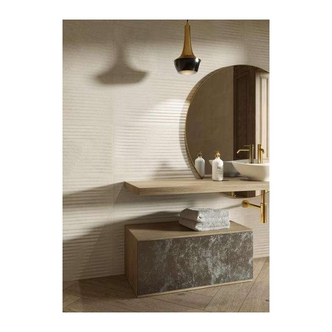 Paradyż Mystic shadows beige ściana struktura rekt. 39,8x119,8 cm ...