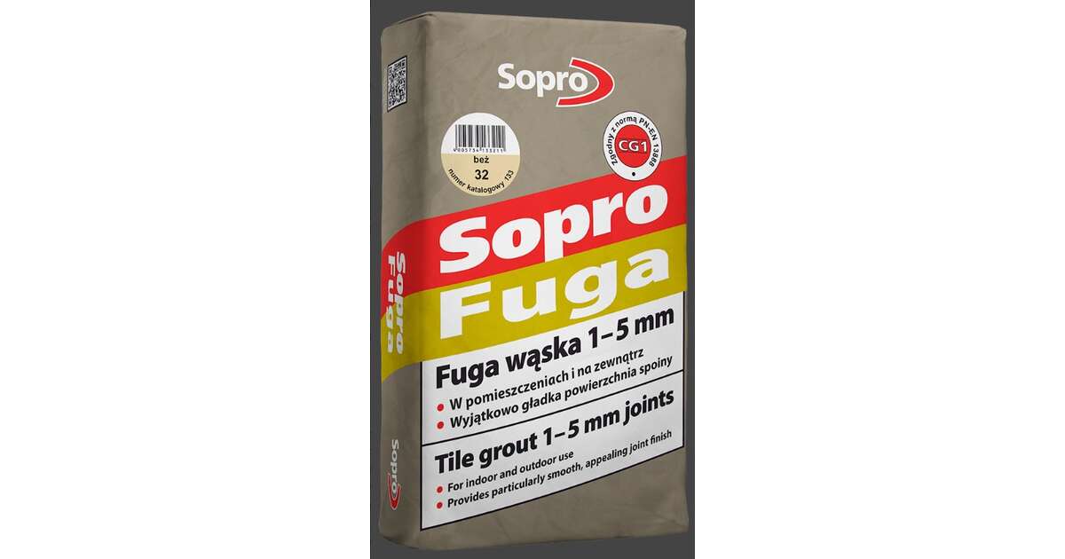 Sopro Fuga betonowo-szary 14 25kg 136 - sklep Impero24.pl