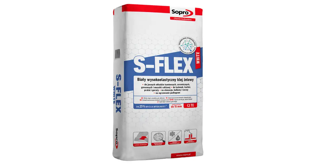 Sopro S-Flex zaprawa klejowa żelowa biała 22,5kg 202/22,5 - sklep Impero24.pl